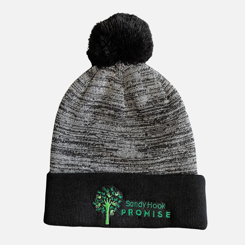 Cozy Acrylic Knit Pom Pom Hat with Embroidered Logo – Sandy Hook Promise